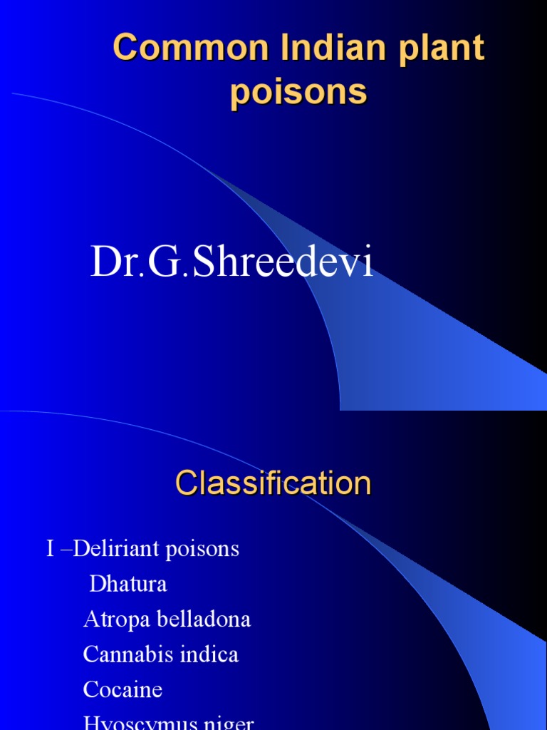 Indian Poisonous Plants Overview | PDF | Clinical Medicine | Medical ...