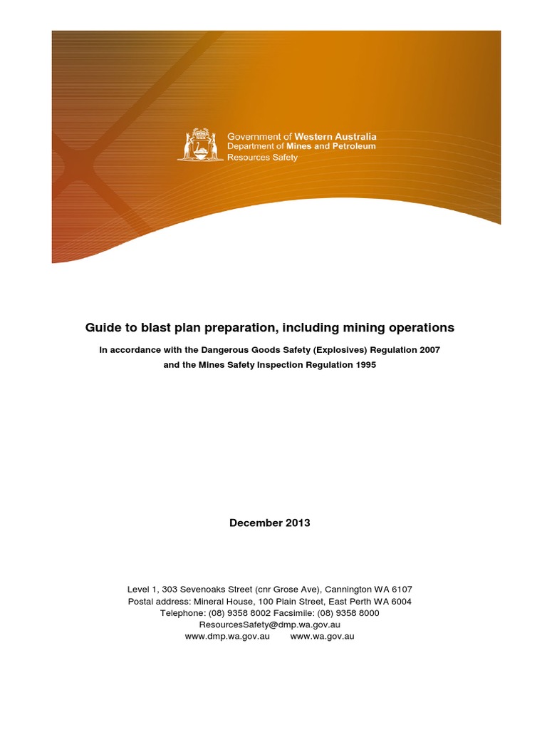 Guide To Blast Plan Preparation, Including Mining Operations | PDF ...