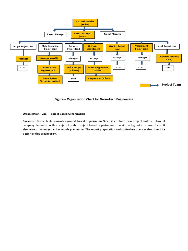Organization Chart For Drone Tech | PDF | Computers