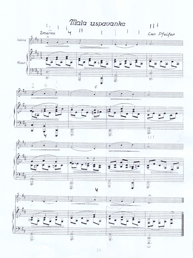 L. PFEIFER Mala Uspavanka PDF | PDF