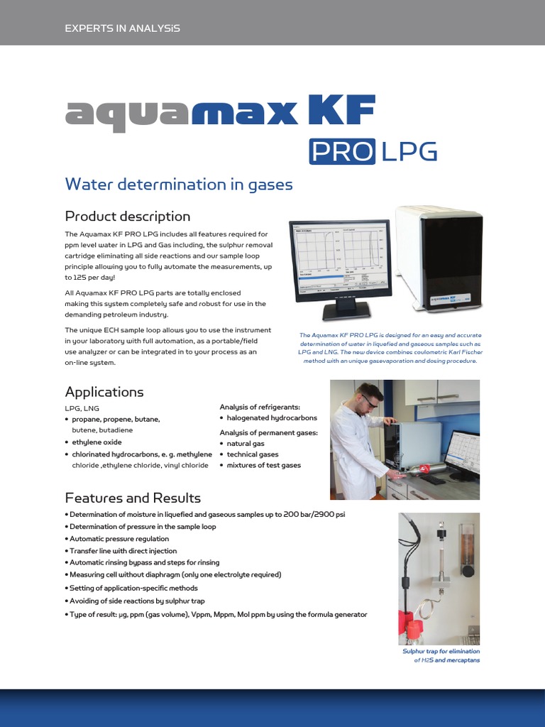 Max KF: Water Determination in Gases | PDF | Liquefied Petroleum Gas ...