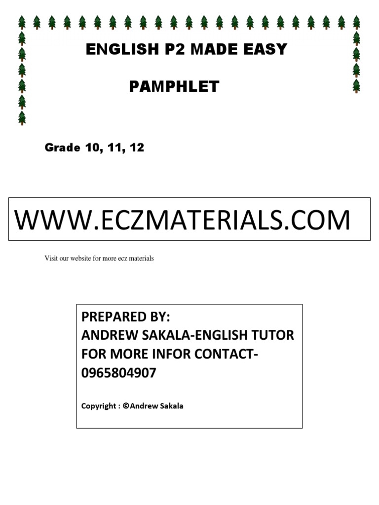 English Pamphlet-1 PDF | PDF | Reading Comprehension | Phrase