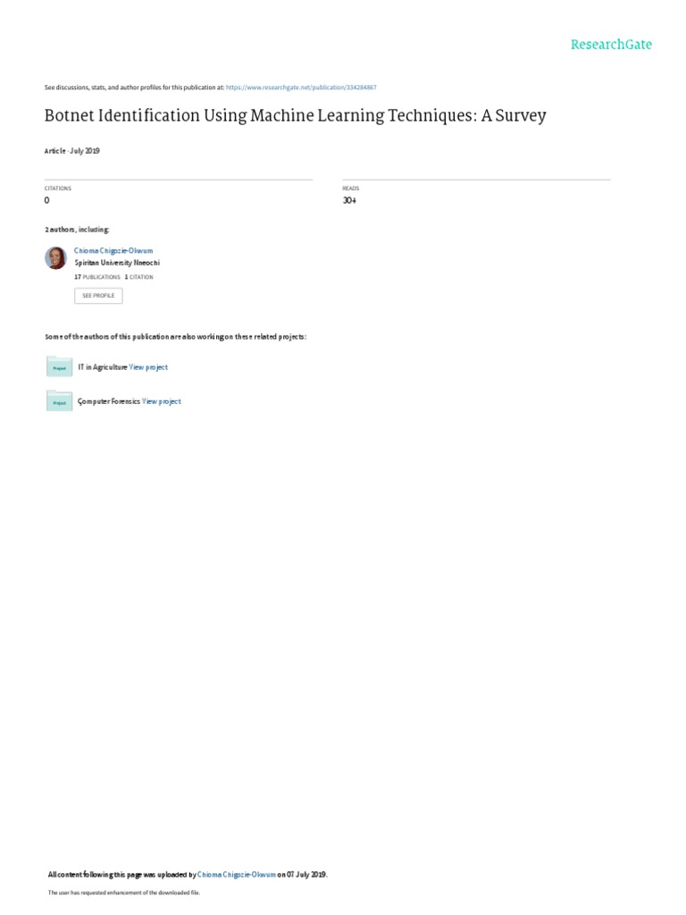 Machine Learning Detection | PDF | Machine Learning | Statistical ...