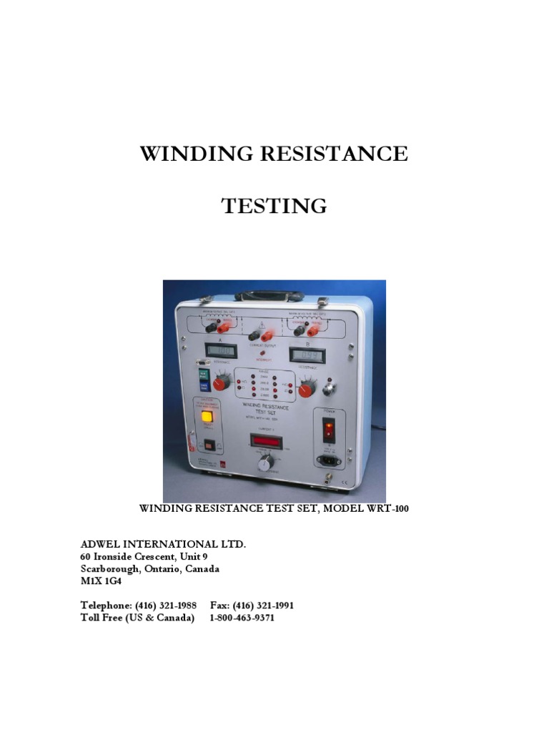 WRT-100_winding resistance test | Inductor | Transformer