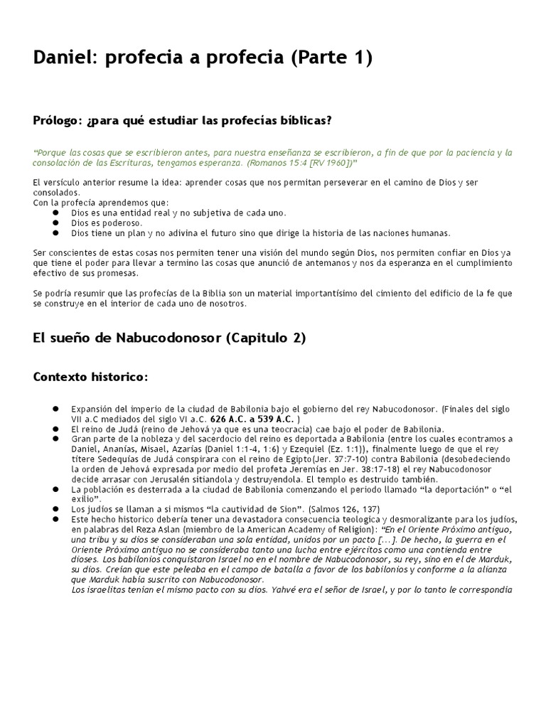 Daniel Part1 Cap2 | PDF | Daniel (figura bíblica) | Nabucodonosor Ii