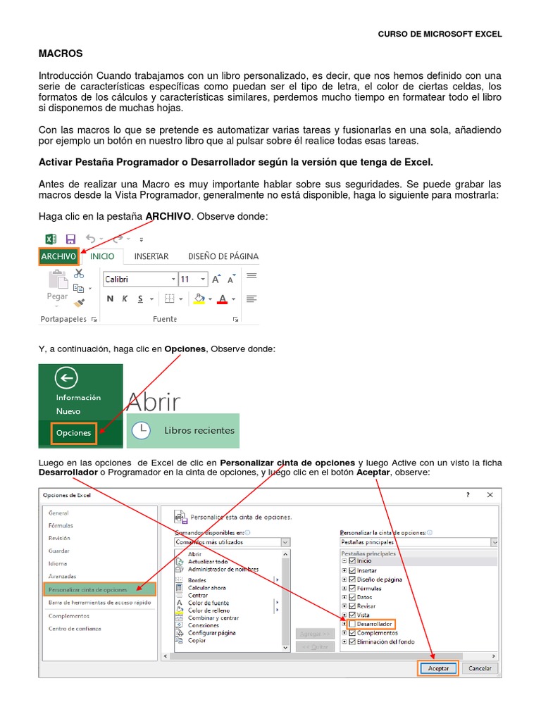 Macros y Macrofunciones en Excel | PDF | Macro (informática) | Microsoft Excel