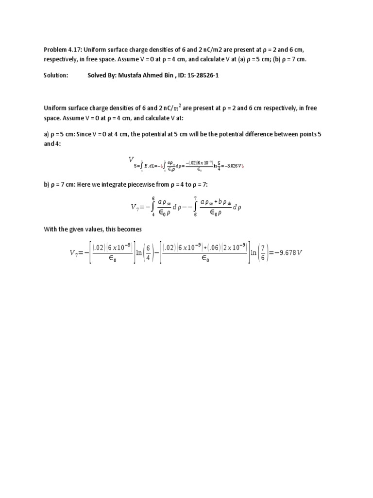 Chapter 4 Problem 4.17 | PDF