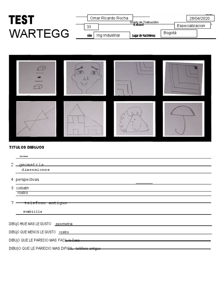 Prueba Wartegg | PDF