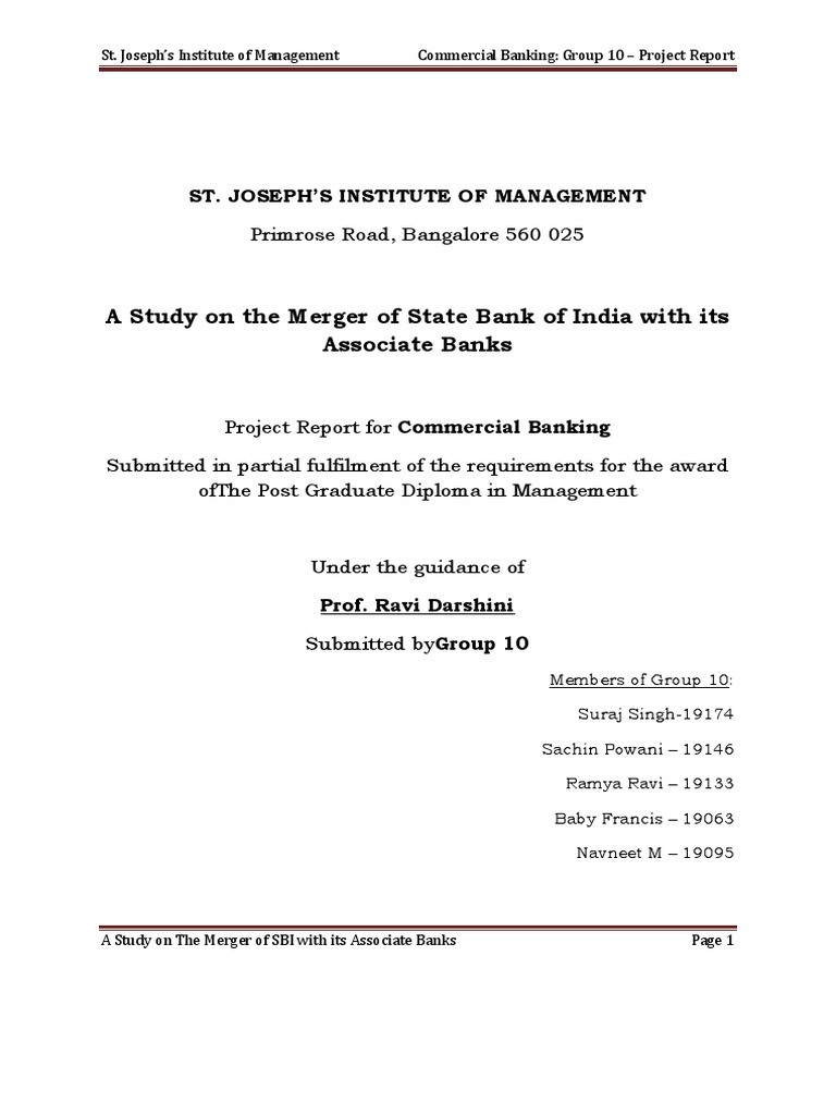 Commercial Banking - Project Group 10 PDF | PDF | Mergers And ...