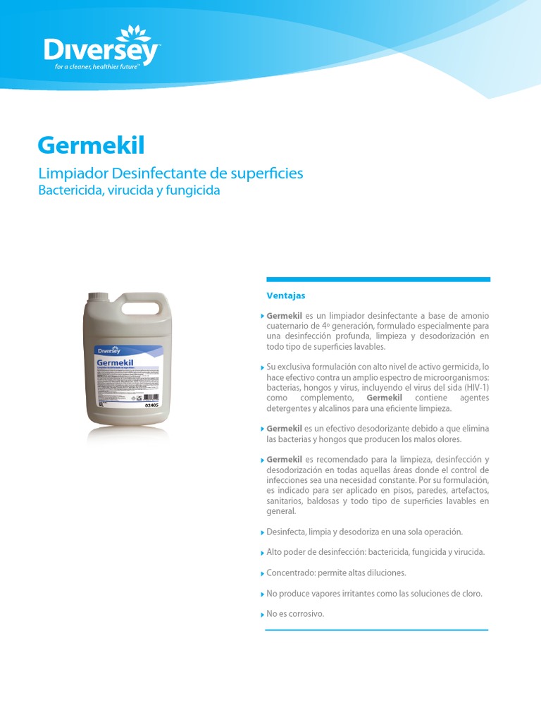 FT Germekil | PDF | Detergente | Agua