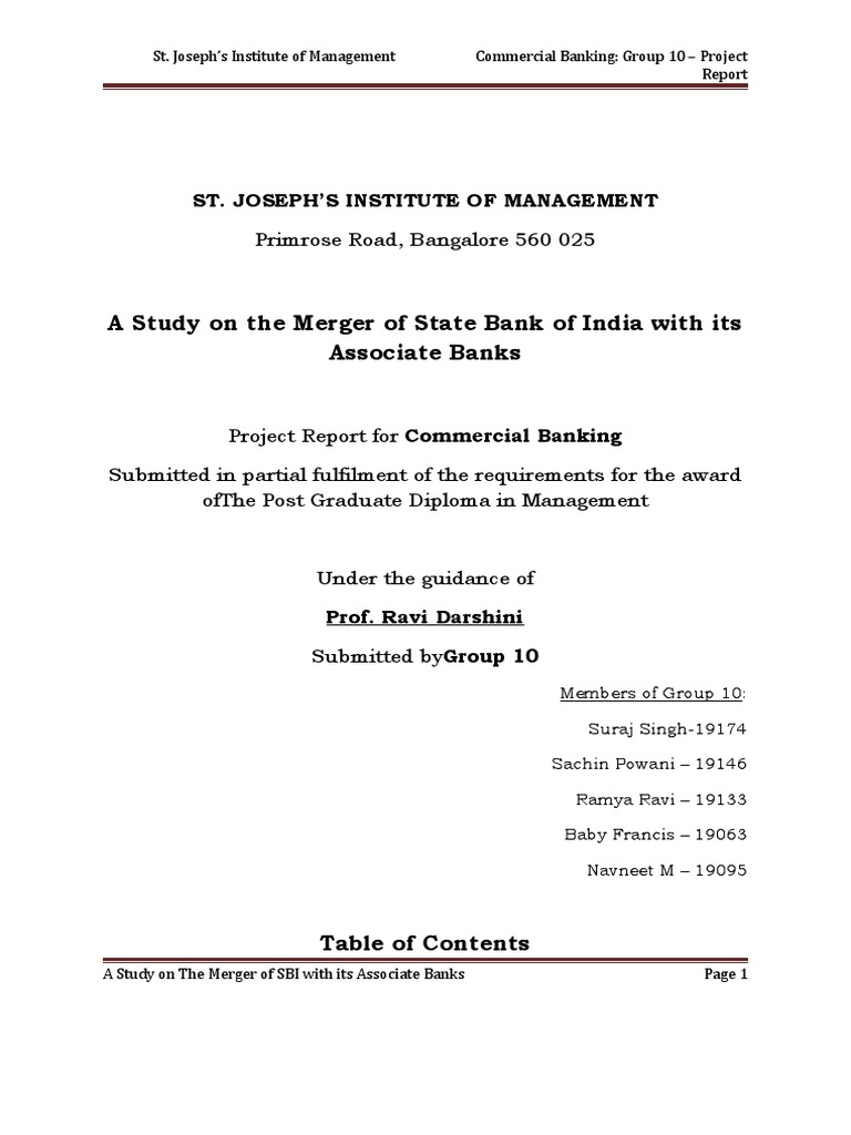 Commercial Banking - Project Group 10 | PDF | Mergers And Acquisitions ...