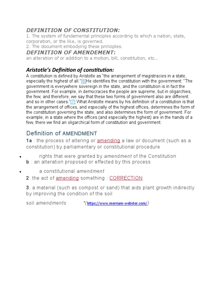 Aristotle's Definition of Constitution | PDF