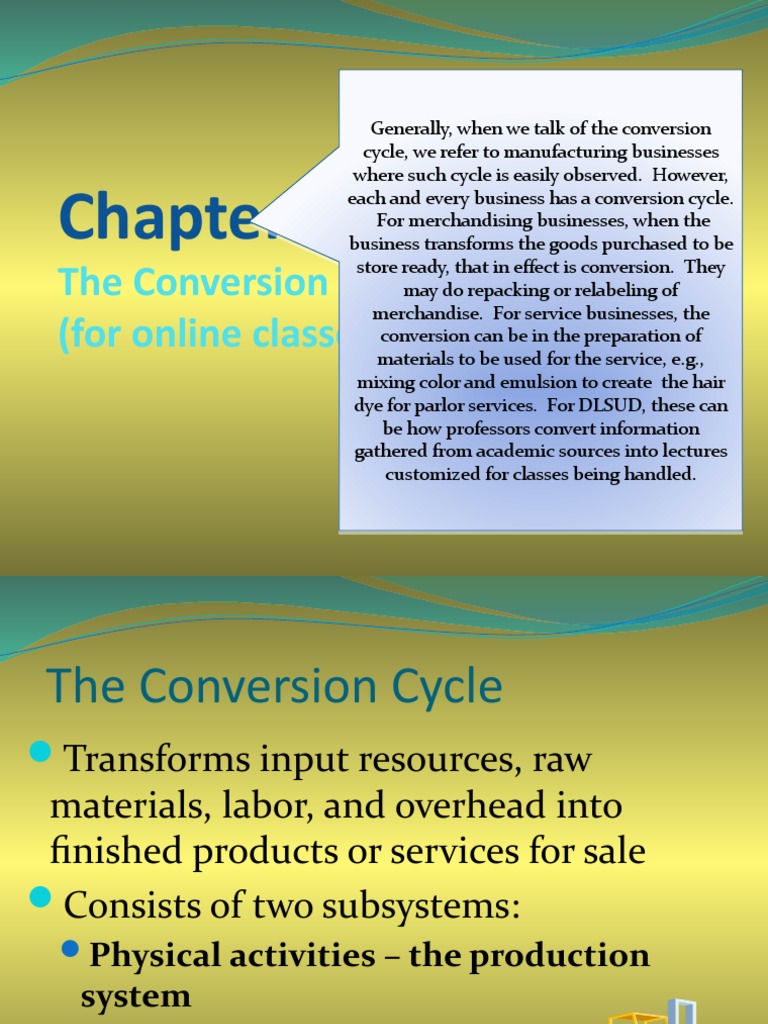 The Conversion Cycle (For Online Classes Part 1) | PDF | Inventory ...