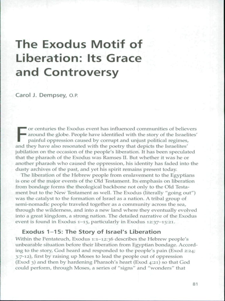 Exodus: Liberation and Controversy | PDF | The Exodus | Book Of Exodus