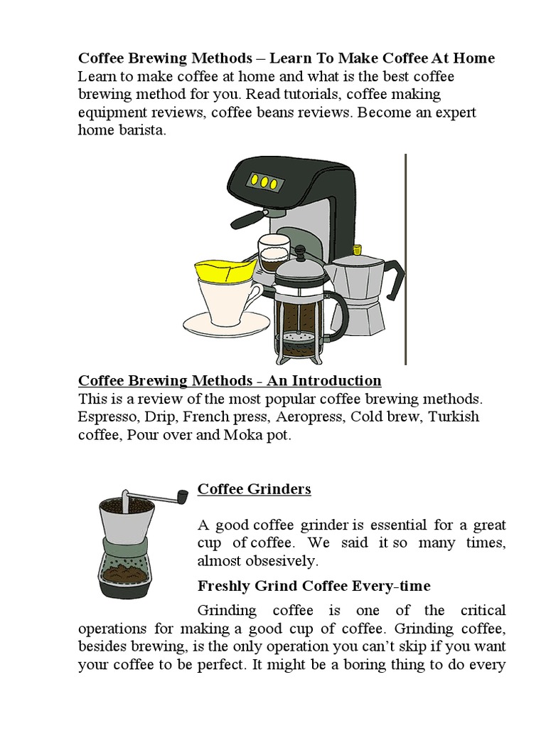 Coffee Brewing Methods - Learn To Make Coffee at Home | Download Free ...