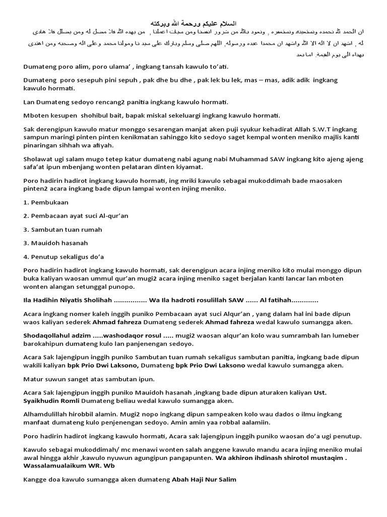 MC Temu Keluarga | PDF