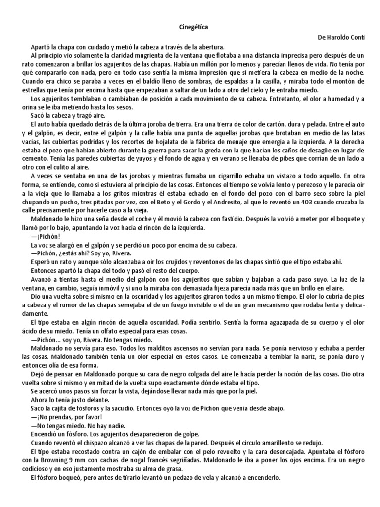 Cinegética (Conti) y Simplemente Sangre (Enríquez) | PDF | detective | La novela policíaca