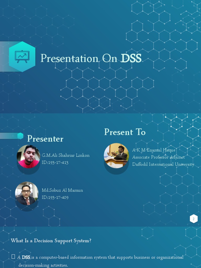 DSS Presentation Final | PDF | Decision Support System | Cognitive Science