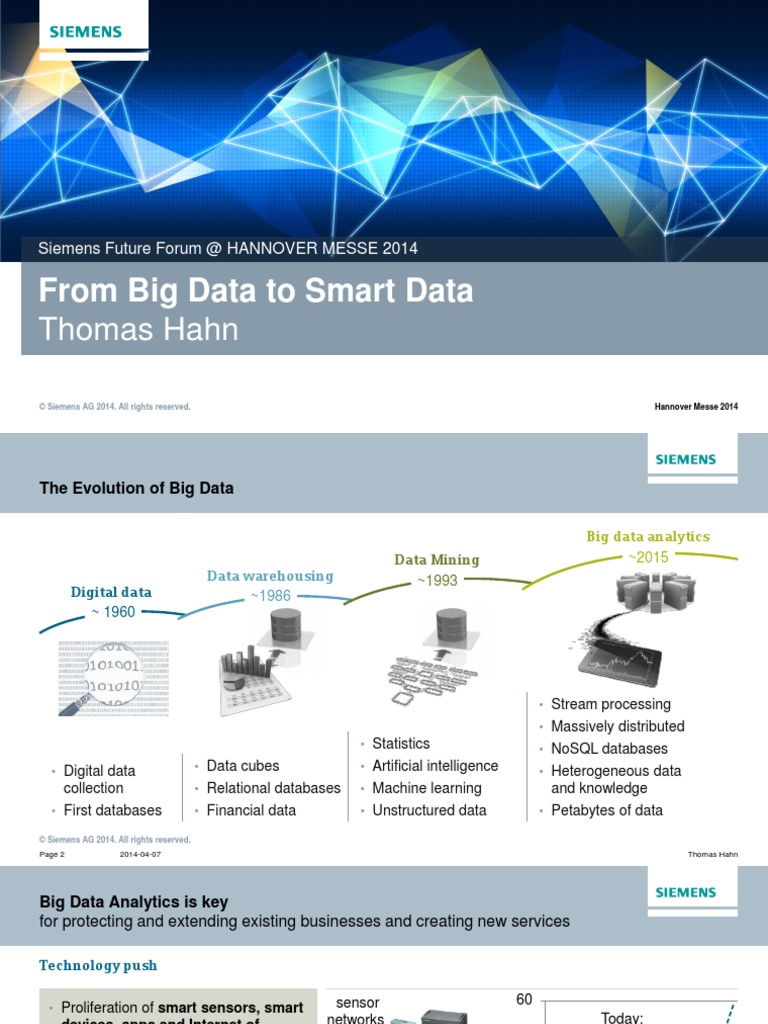 From Big Data To Smart Data: Thomas Hahn | PDF | Analytics | Big Data