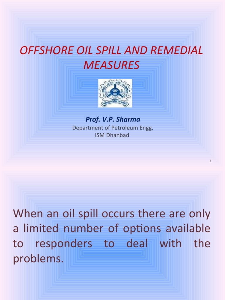 Strategies and Remedial Measures for Offshore Oil Spills: A Case Study ...