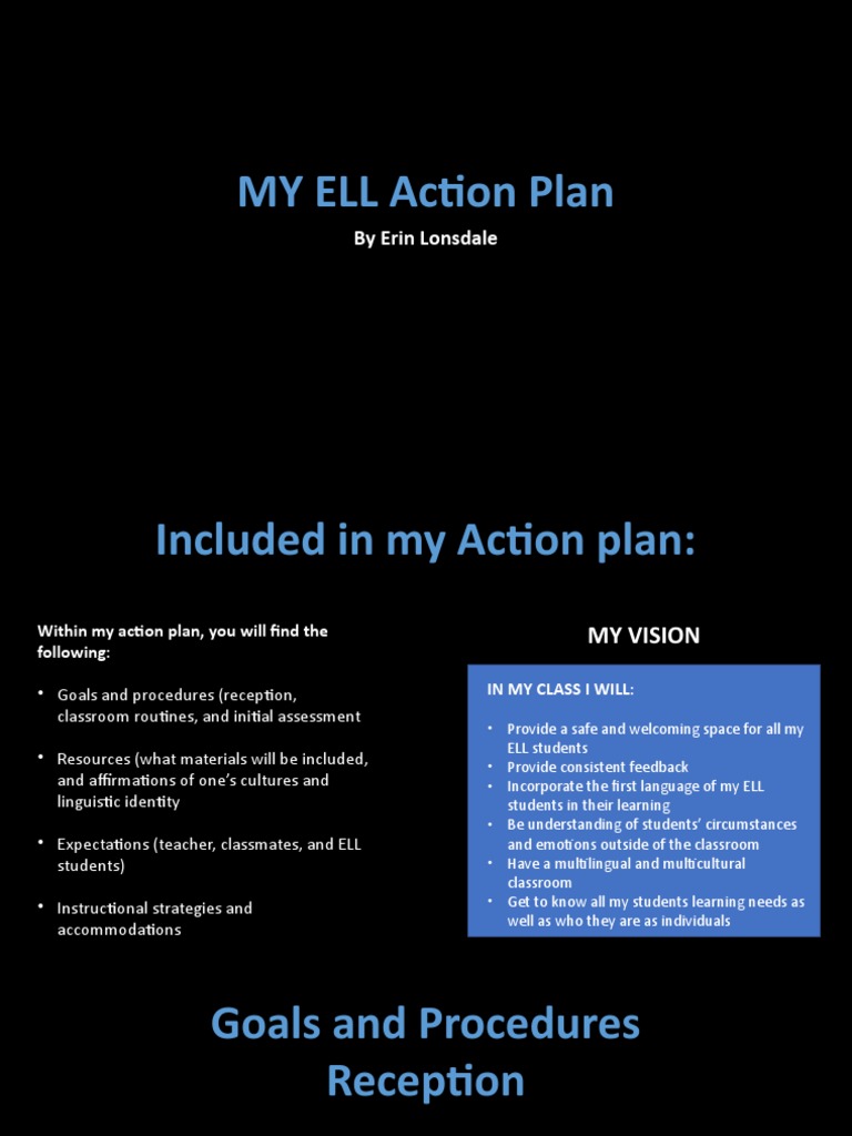 MY ELL Action Plan: by Erin Lonsdale | PDF | Neuropsychological ...