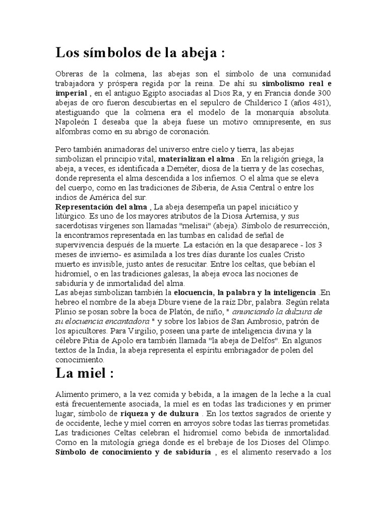 Los Símbolos de La Abeja | PDF | Miel | Resurrección
