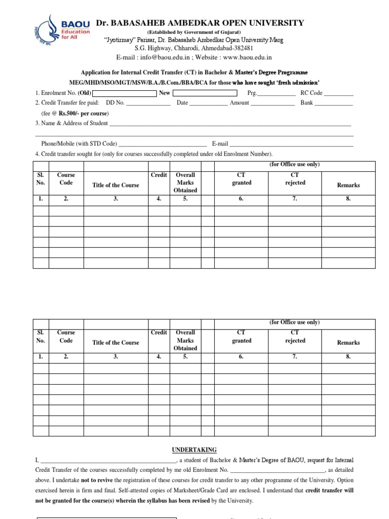 Dr. Babasaheb Ambedkar Open University: E-Mail: Info@baou - Edu.in ...