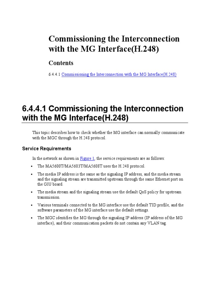 MA5600T&MA5603T H248 Example | PDF | Internet Protocols | Ip Address