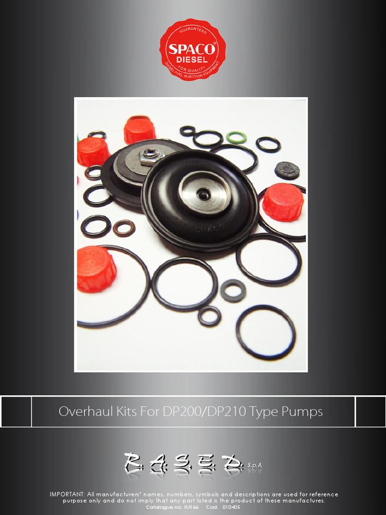 04 Brochure O'haul Kits For dp200 - dp210 Type Pumps 010405 | PDF