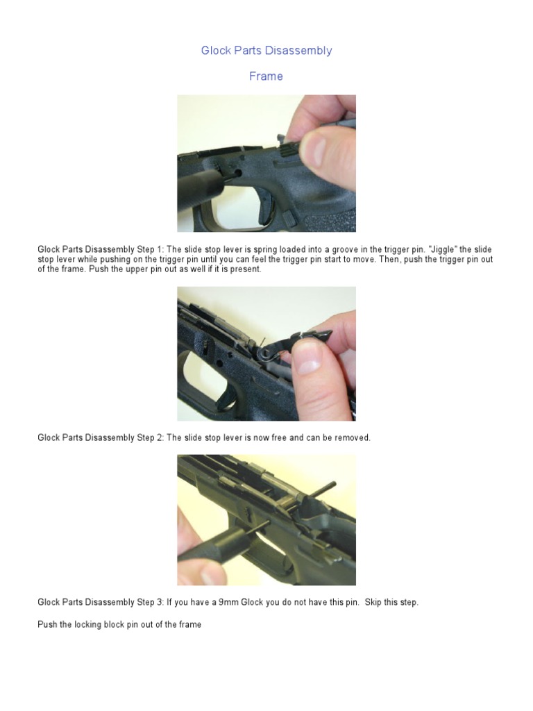 Glock Parts Disassembly | Trigger (Firearms) | Firearms