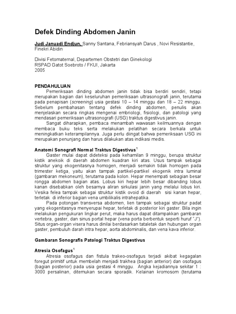 Defek Dinding Abdomen | PDF | Sains & Matematika
