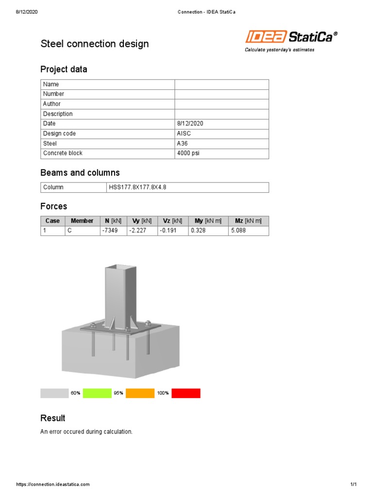 Connection - IDEA StatiCa PDF | PDF