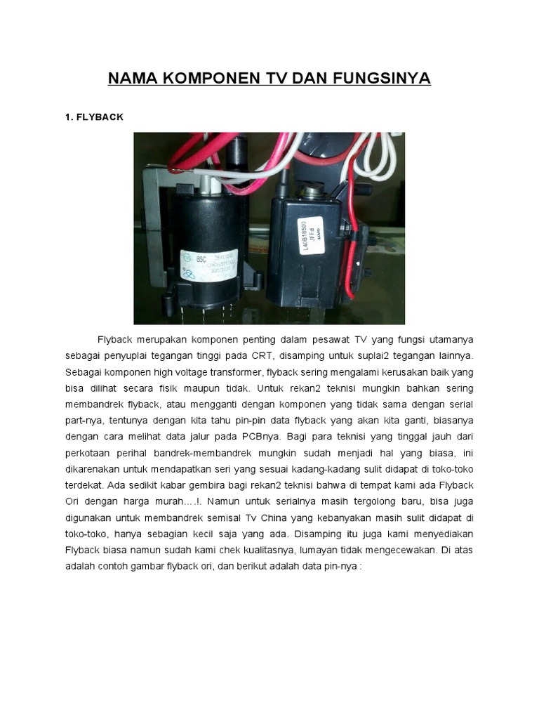 Mengenal Komponen TV 1 | PDF