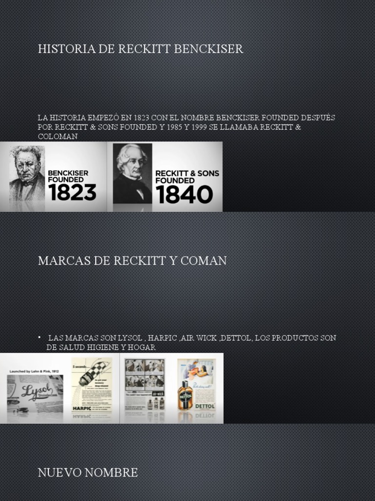 Historia y marcas de Reckitt Benckiser | PDF