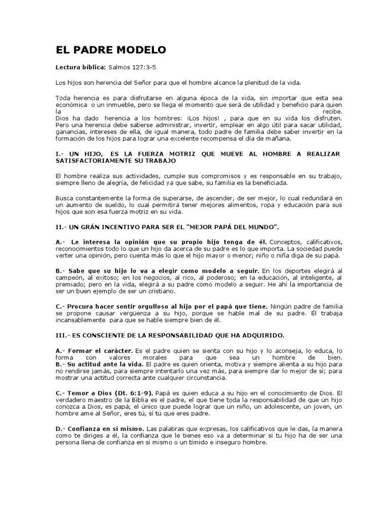 El Padre Modelo | PDF | Vida | Familia