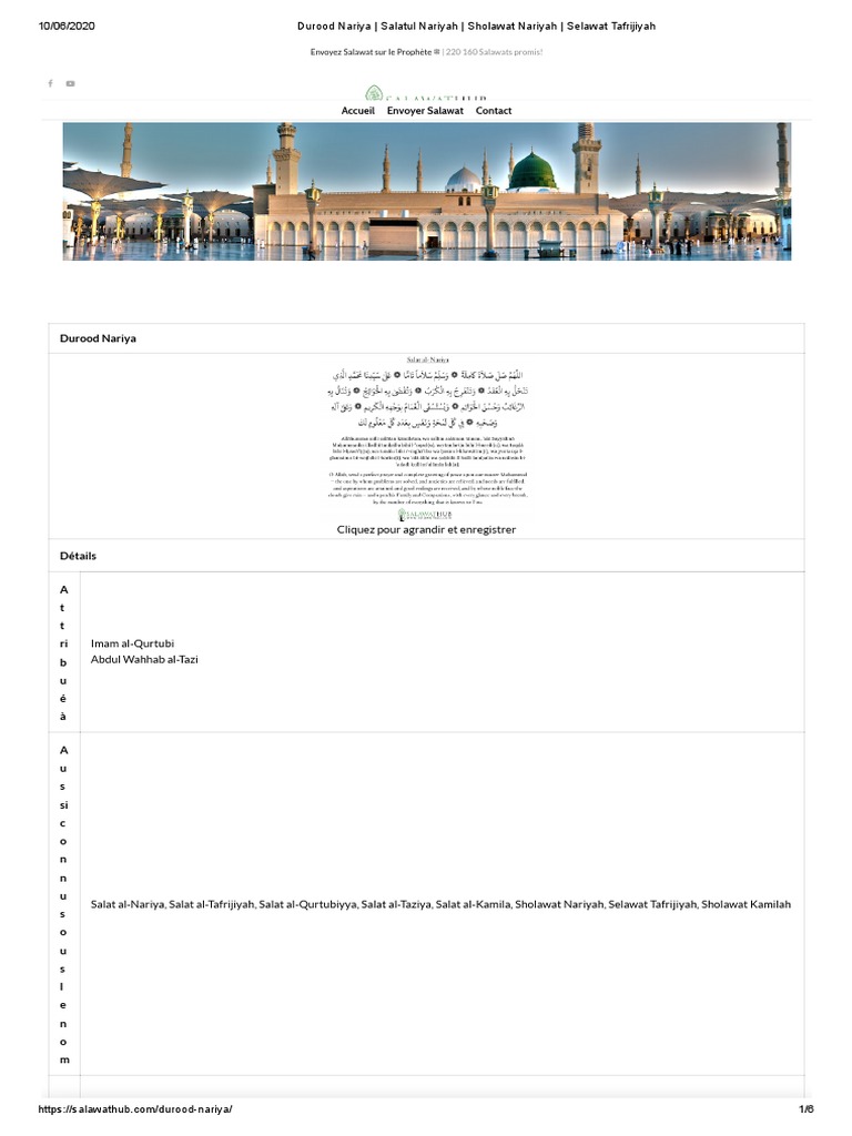 Durood Nariya - Salatul Nariyah - Sholawat Nariyah - Selawat Tafrijiyah ...