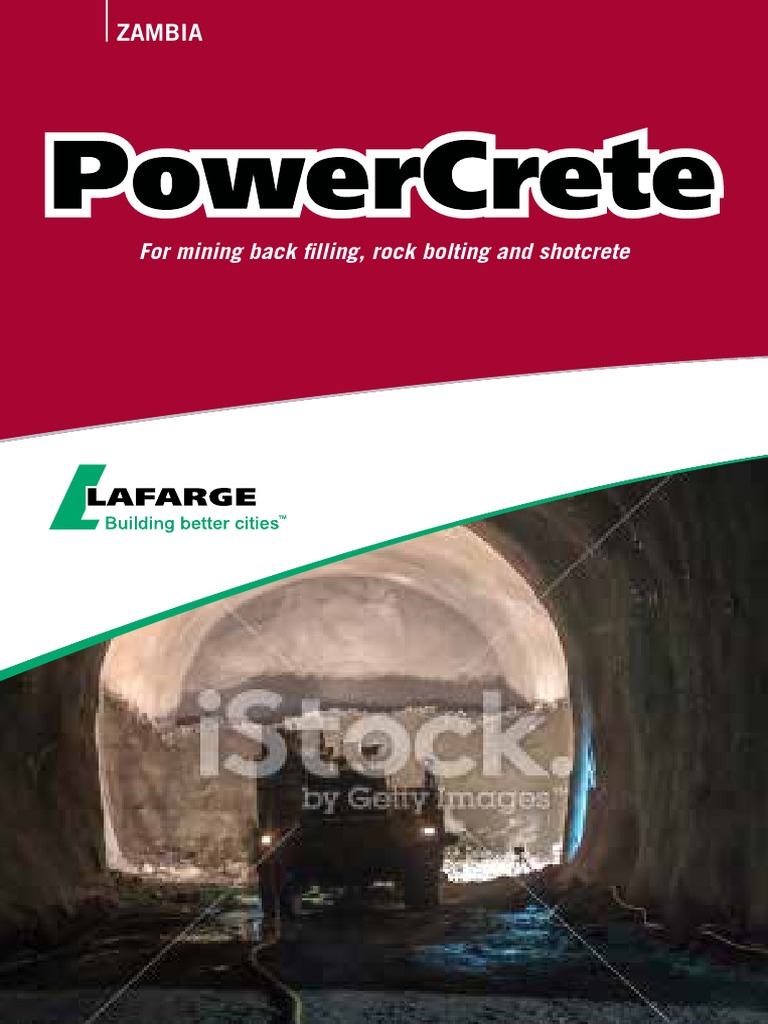 PowerCrete: Innovative Cement for Mining | PDF | Concrete | Cement