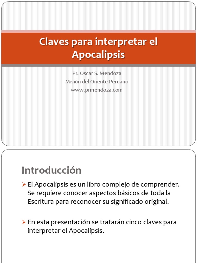 Claves Para Interpretar El Apocalipsis Pdf Pdf Libro De Revelación