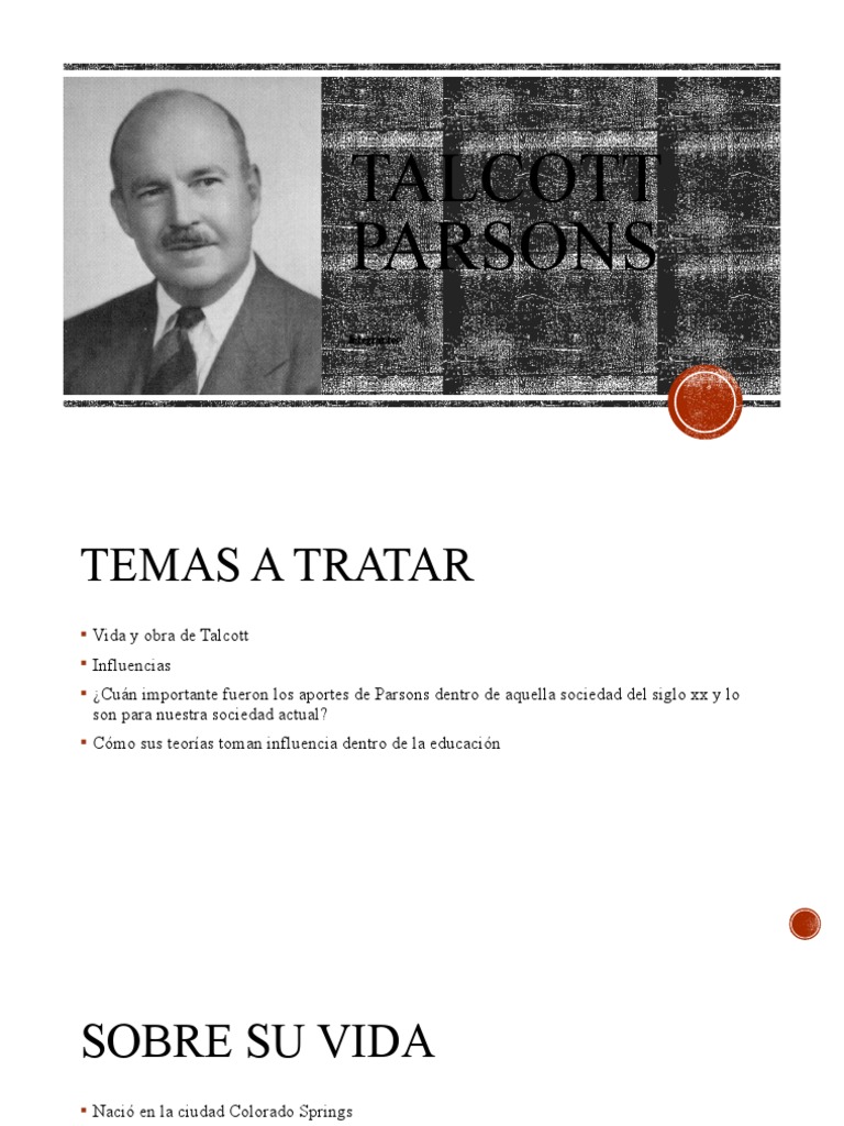 Talcott Parsons | PDF | Sociología | Teorías cientificas