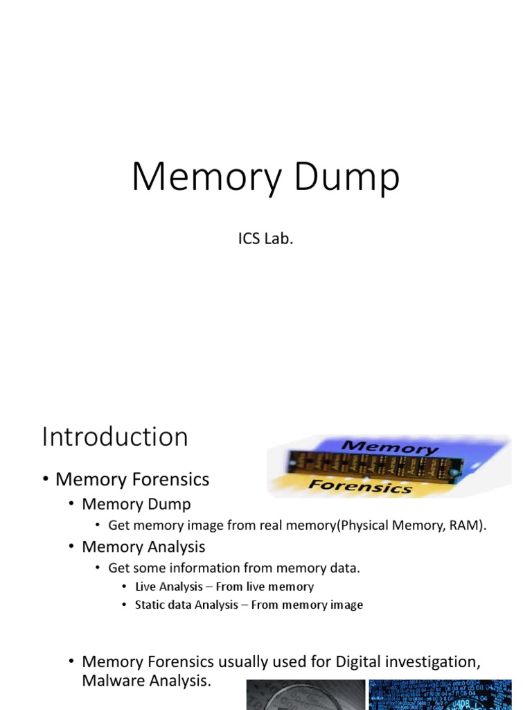 Memory Dump ICS Lab. | PDF | Password | Linux