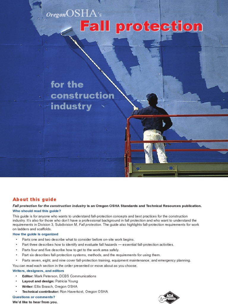 Fall Protection: For The Construction Industry | PDF | Occupational ...