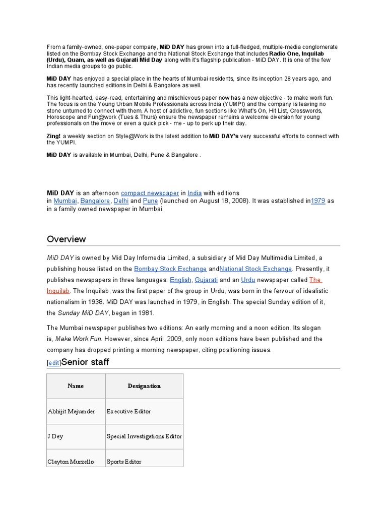 Midday | PDF | Mumbai | Publications