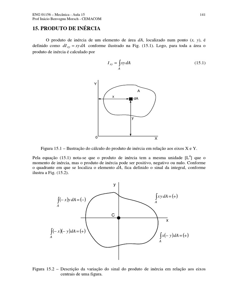 Produto de Inércia | PDF | Elipse | Integrante