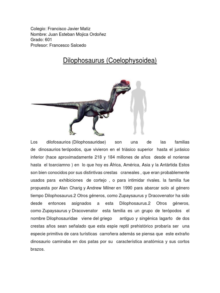 Dilophosaurus PDF | PDF