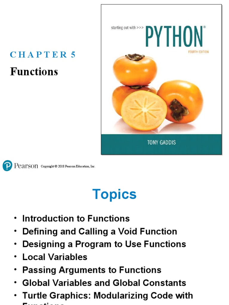 Gaddis Python 4e Chapter 05 | PDF | Parameter (Computer Programming) | Subroutine