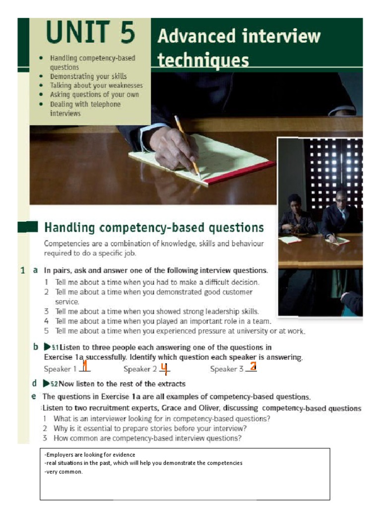 Unit 5 Advanced Interview Techniques | PDF