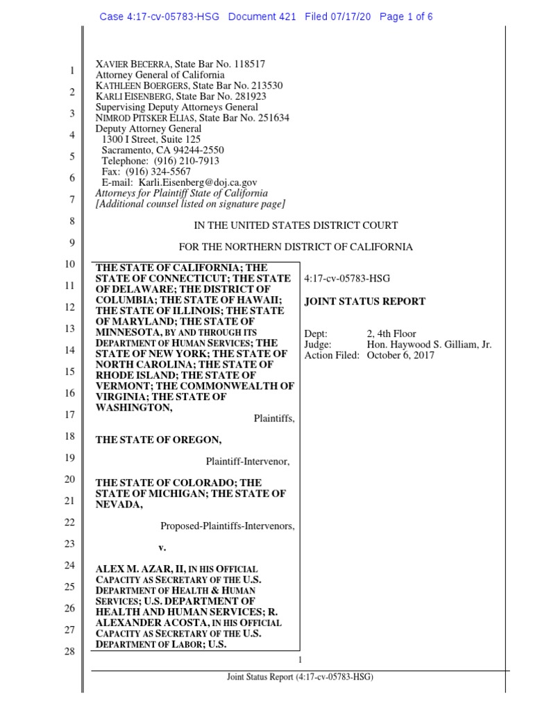 Joint Status Report | PDF | United States Courts Of Appeals | Supreme ...