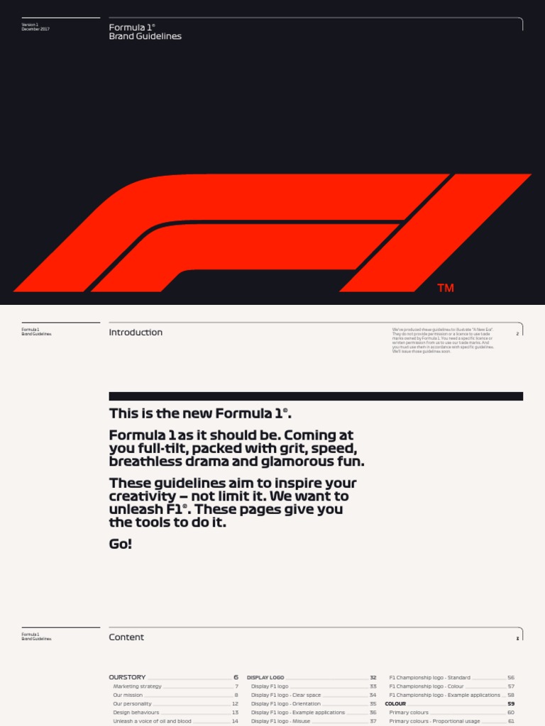 F1 Master Brand Guidelines | PDF | Typefaces | Logos
