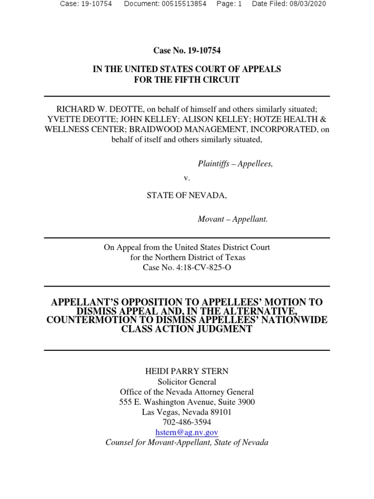 Opposition To Motion To Dismiss | PDF | Mootness | Class Action