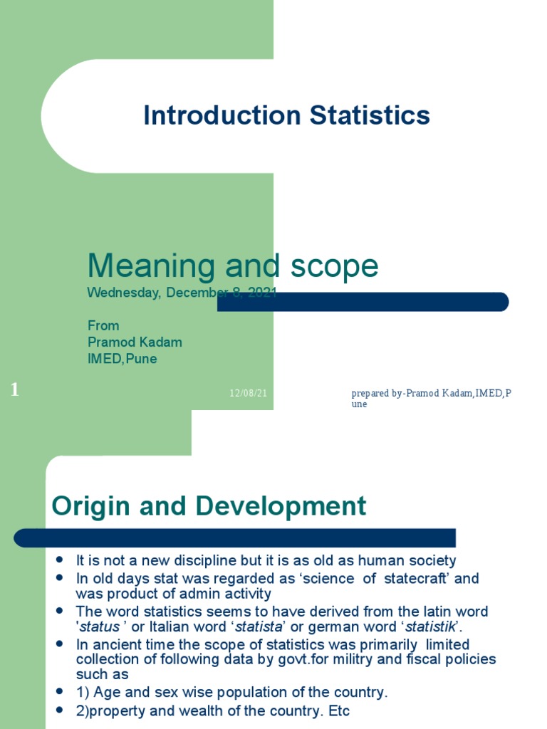 An Introduction to the Origin, Development, Definitions, Importance ...